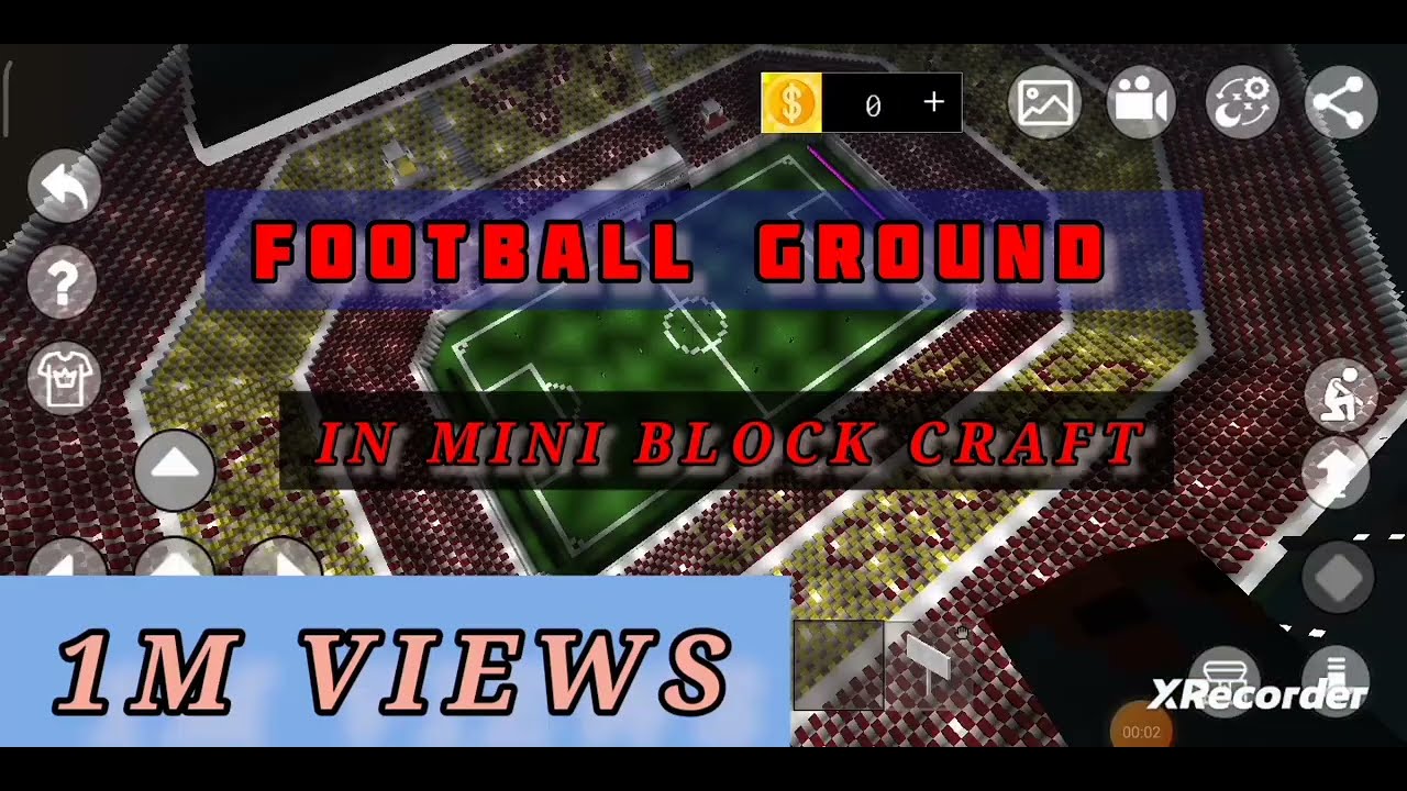 💥FOOTBALL GROUND IN MINI BLOCK CRAFT💥#miniblockcraft #minecraft - YouTube