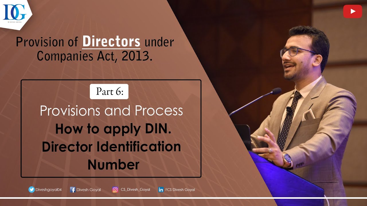 Process and Provisions - How to apply DIN (Director Identification ...