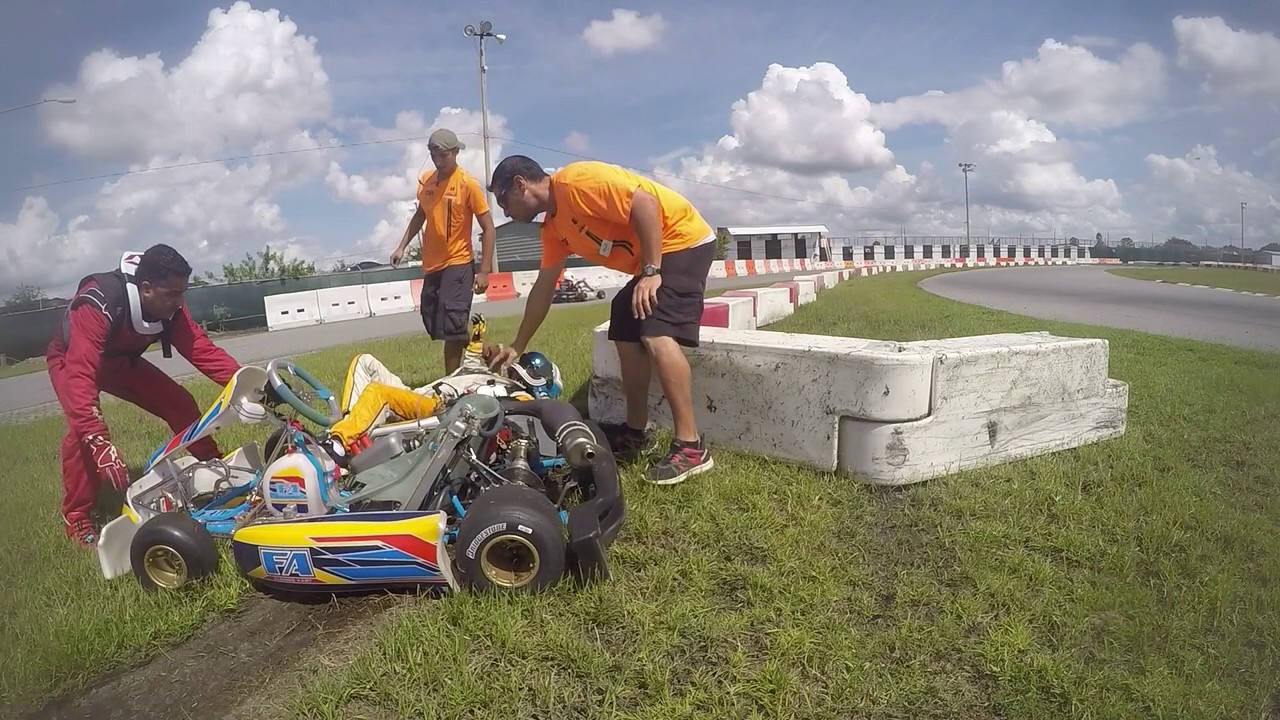 Karting accident at Orlando kart center - YouTube