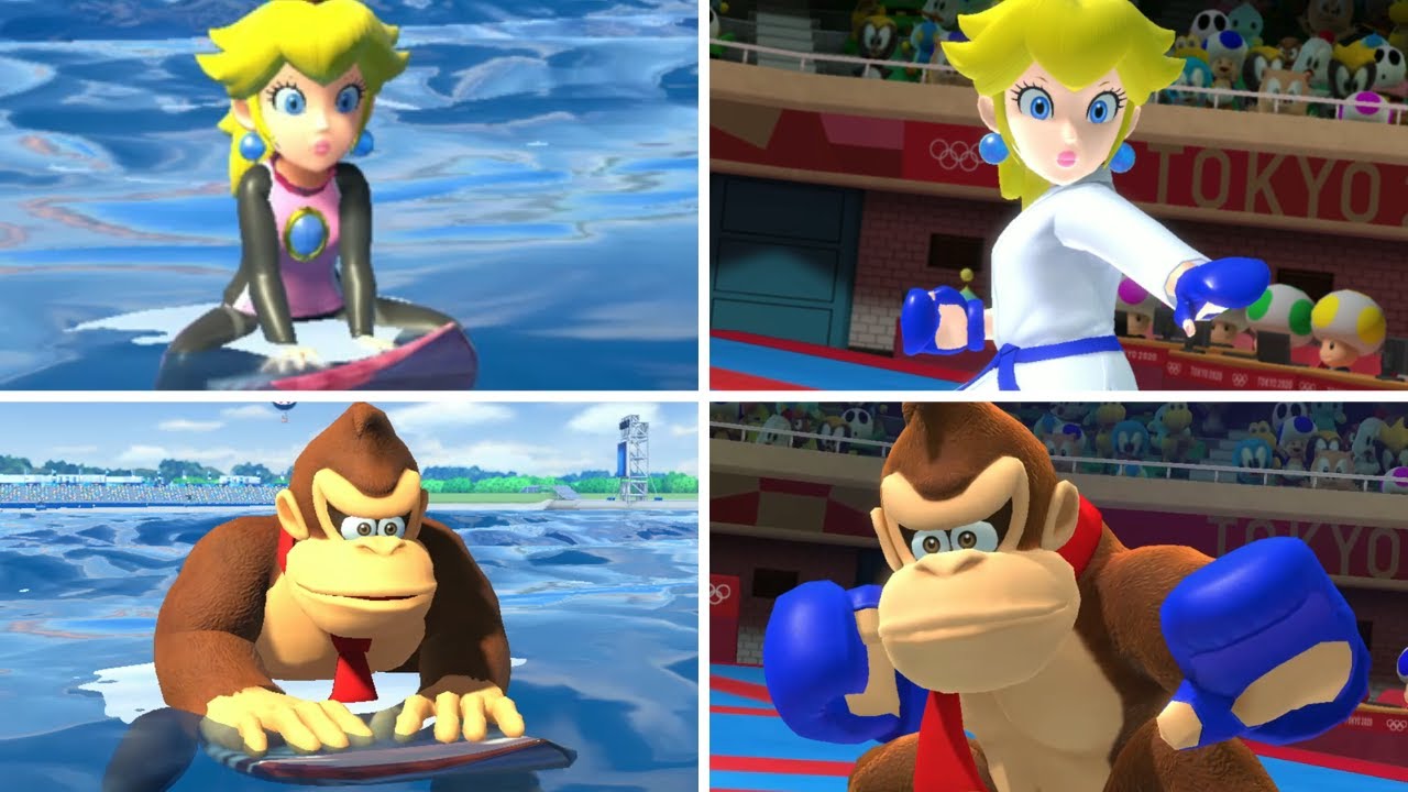 MARIO & SONIC AT THE OLYMPIC GAMES TOKYO 2020 Peach + Donkey Kong ...