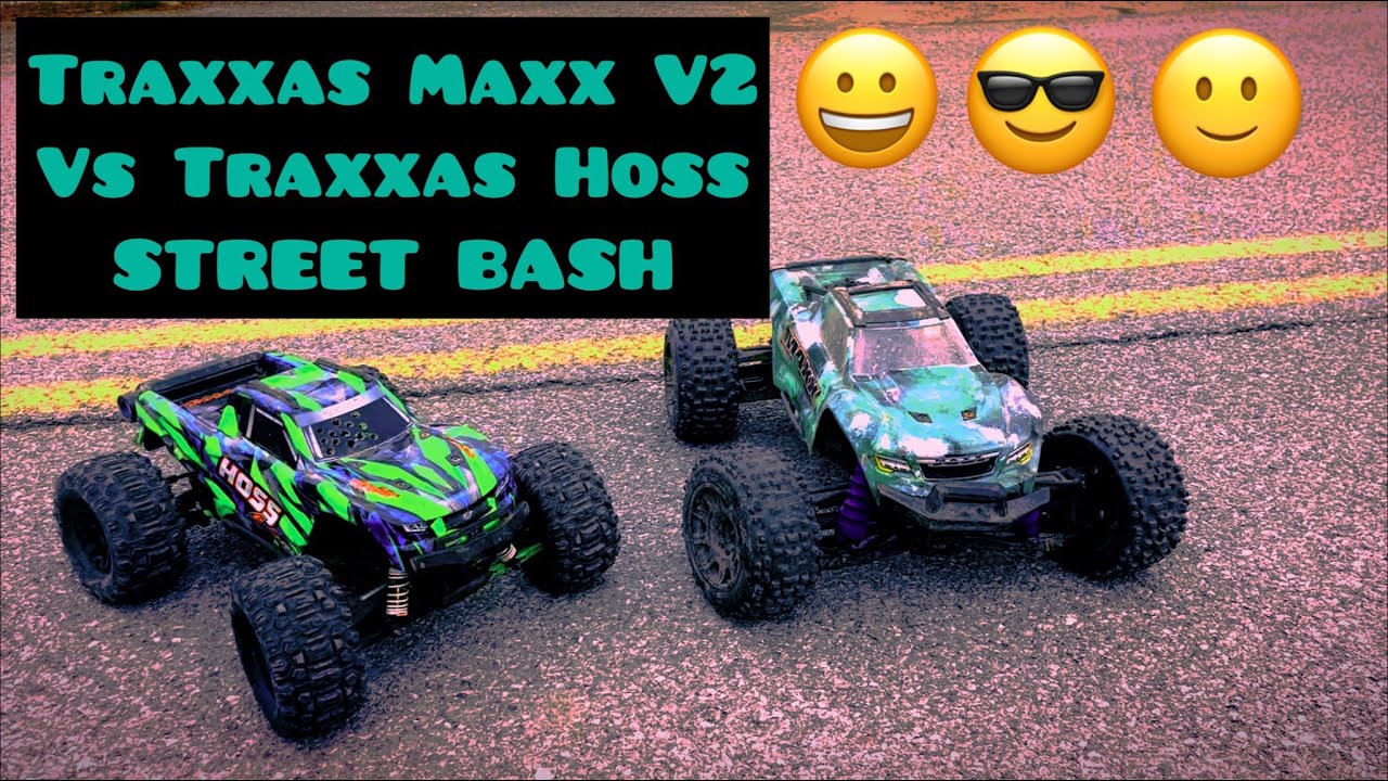 Traxxas Maxx V2 VS Traxxas Hoss Epic STREET BASHING!! - YouTube