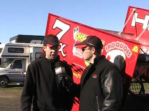 Sprint Car driver Jamie Collard at Brockville Speedway - YouTube