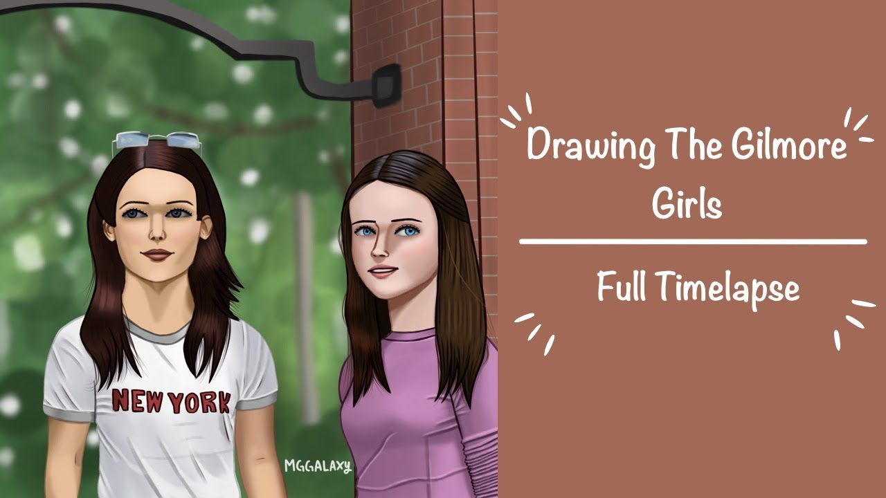 Drawing The Gilmore Girls | Full Timelapse - YouTube