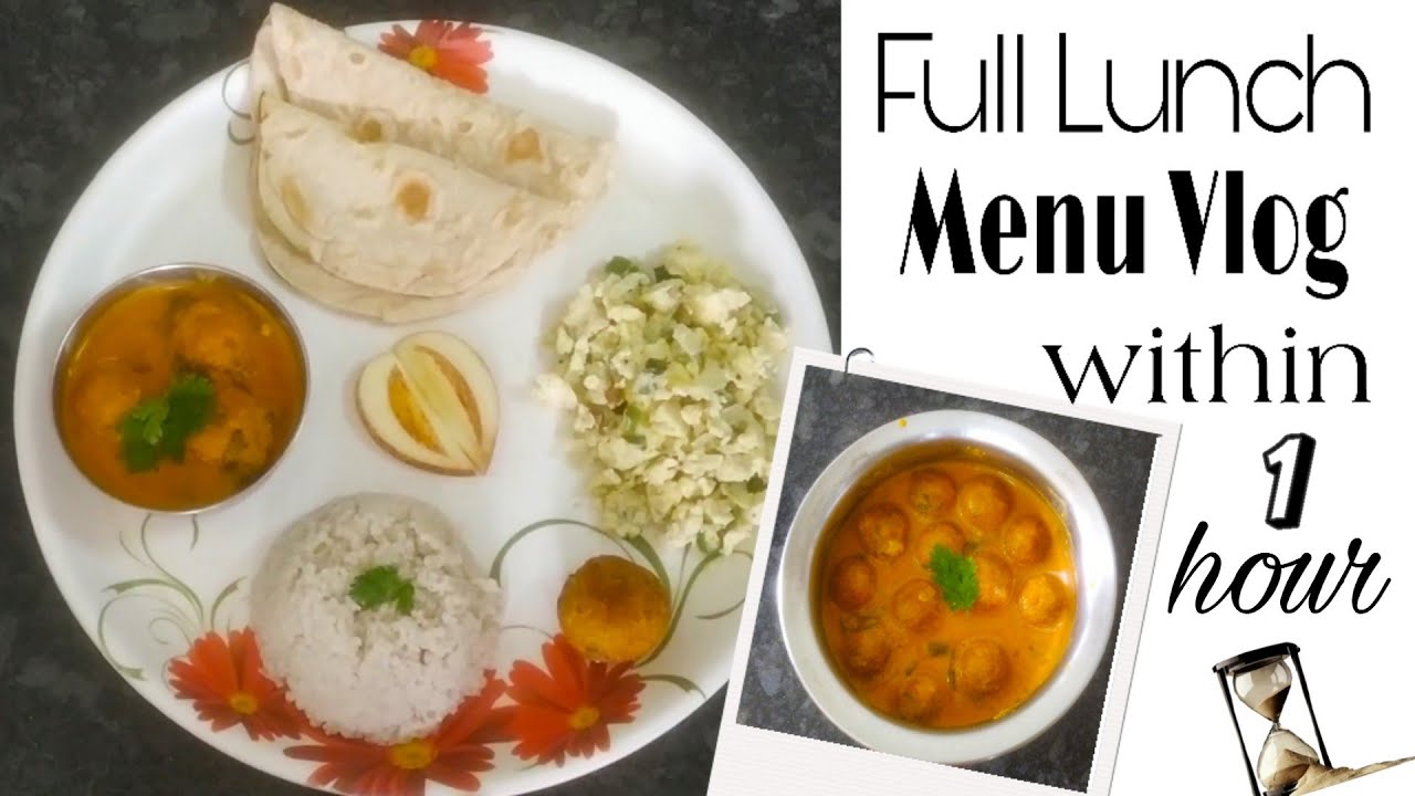 Full lunch menu vlog in tamil within 1 hour | kofta curry & varagu rice ...