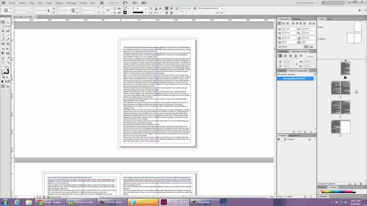 Indesign CS6: Gabarit - YouTube