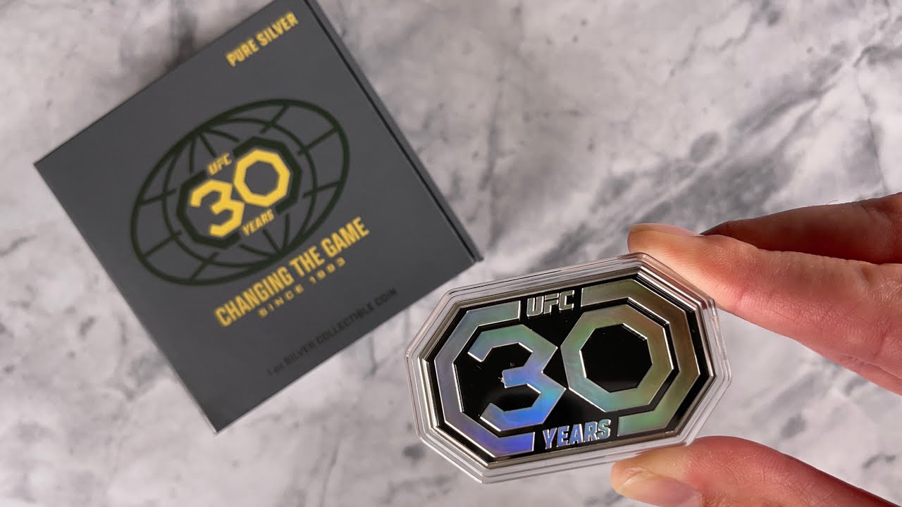 UFC® 30th Anniversary 1oz Silver Coin - YouTube