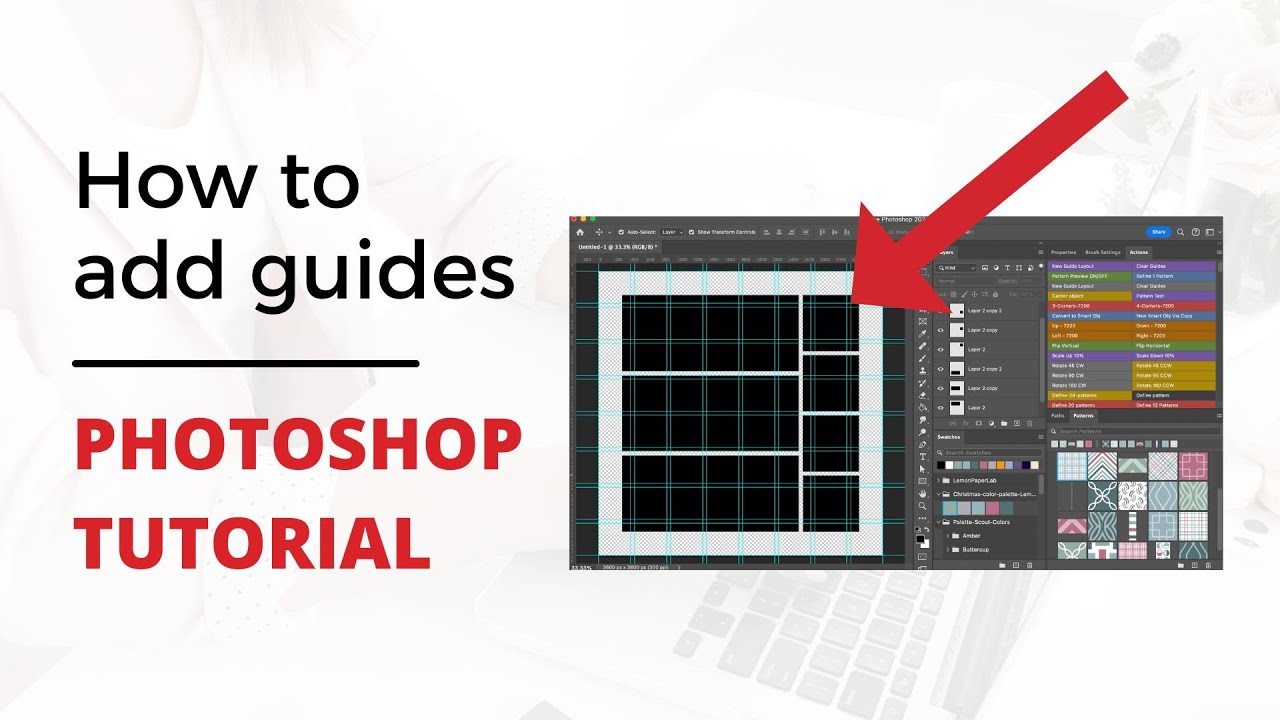 How to Add Guides in Photoshop - YouTube