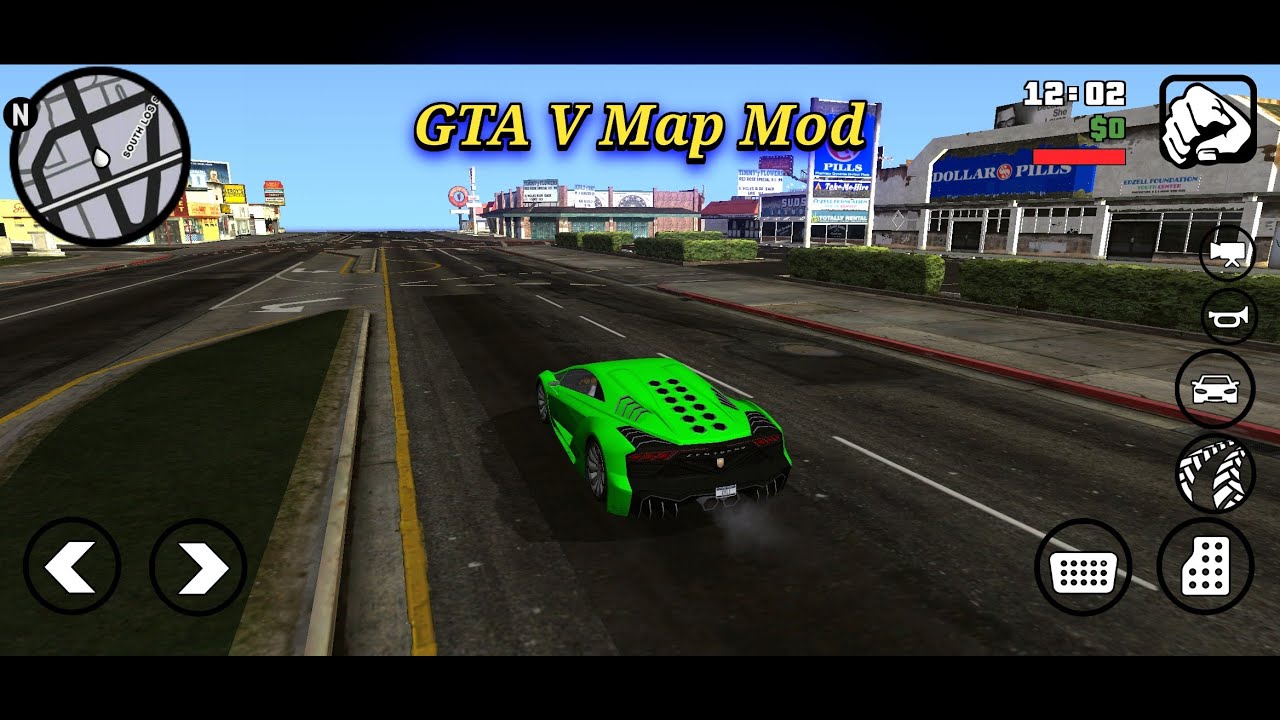 GTA V Map Mod in GTA SA Android [400MB] - YouTube