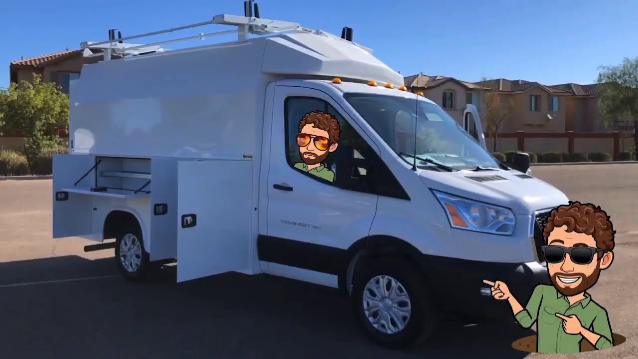 Transit 350 HR KUV Double Bar drop down ladder rack - YouTube