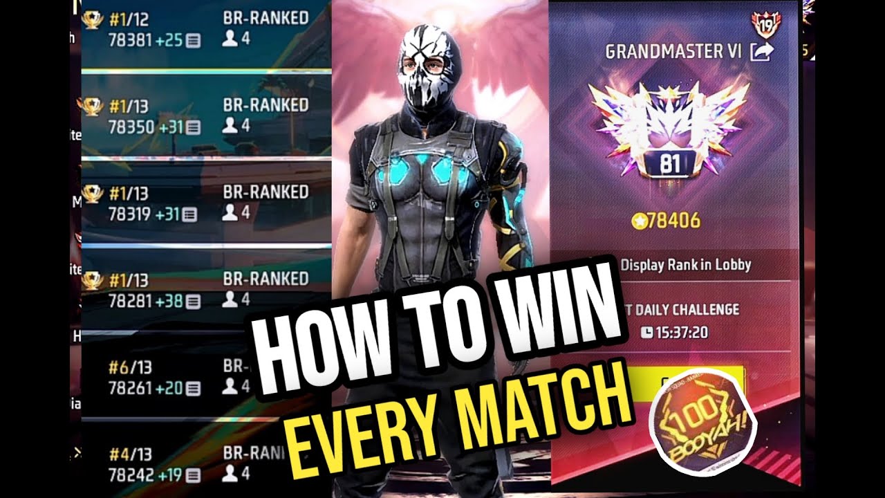HOW TO WIN EVERY MATCH 😈 GAMEPLAY TIPS AND TRICK 👍 FREE FIRE 😎👑# ...