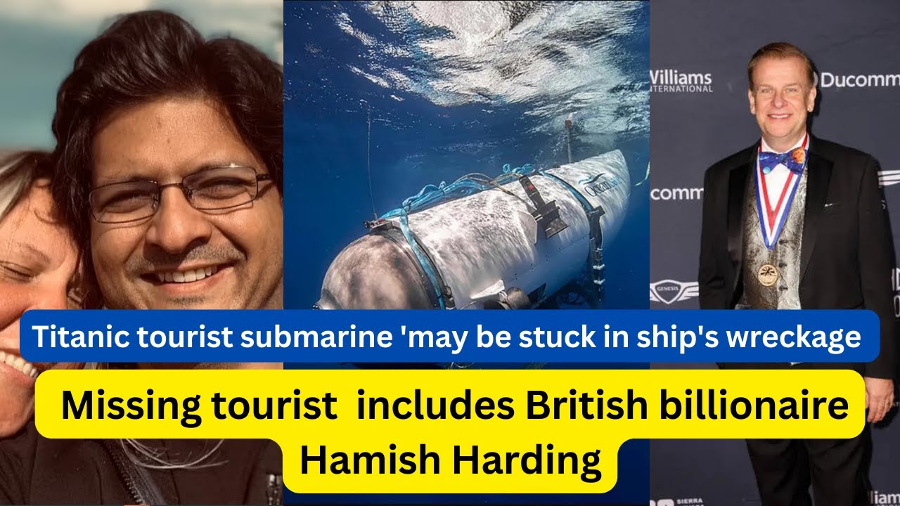 Titanic tourist submarine 'may be stuck in ship's wreckage' - YouTube
