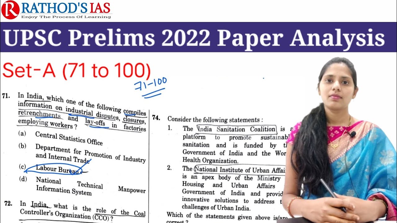 Prelims Question paper Analysis ,Set-A(71 to 100) / #UPSC # ...