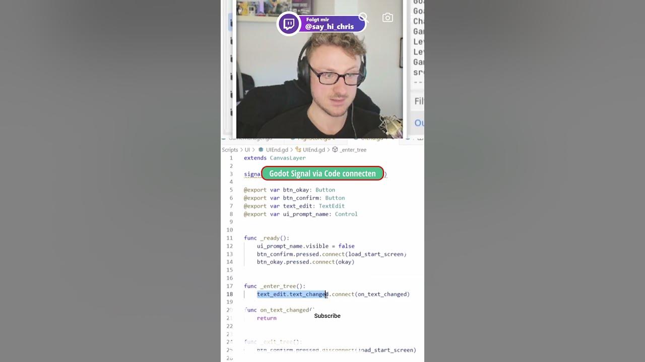 #LiveCoding 🔗 Node Signal connecten - #Godot #Connect #Signale #Via #Code #GDScript # ...