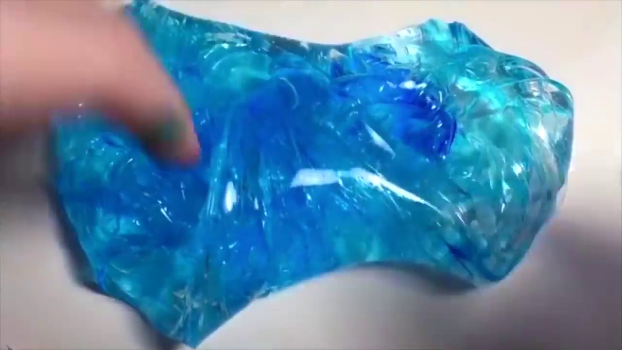 Clear Blue Slimes Satisfying Slime ASMR #1 - YouTube