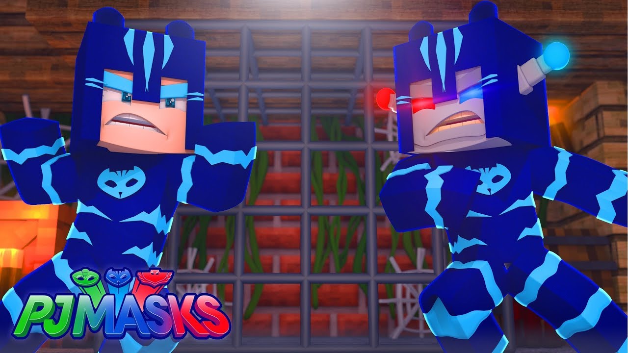 Minecraft: PJ MASKS MENINO GATO CONTRA O ROBÔ GATO !! Ep.25 ‹ LOBINHO ...