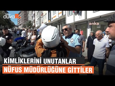 YKS öncesi kimliklerini unutanları zabıtalar motosikletiyle nüfus müdürlüğüne götürdü