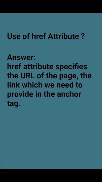 Html Tags And Uses 02 Use Of Href Attribute Navbodhteacher Html5 Fullstackdeveloper Youtube