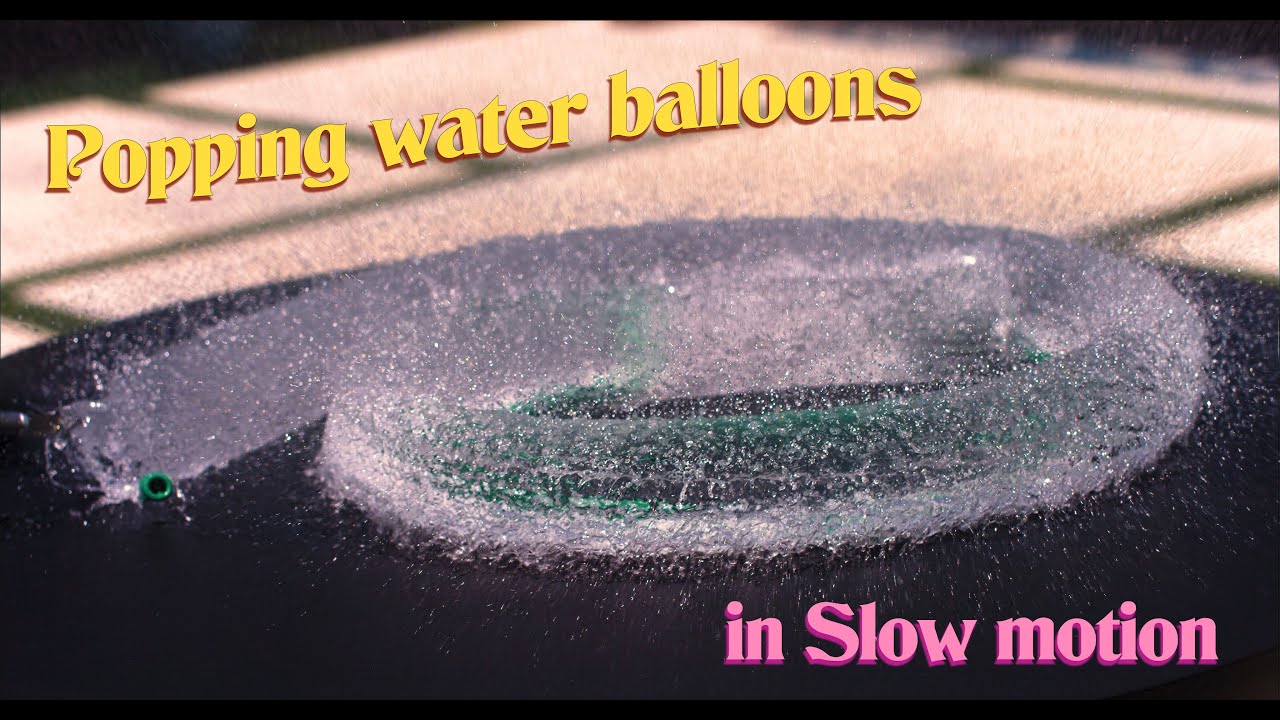 SLOW-MOTION - Long water balloons punctured - 4K UHD - YouTube