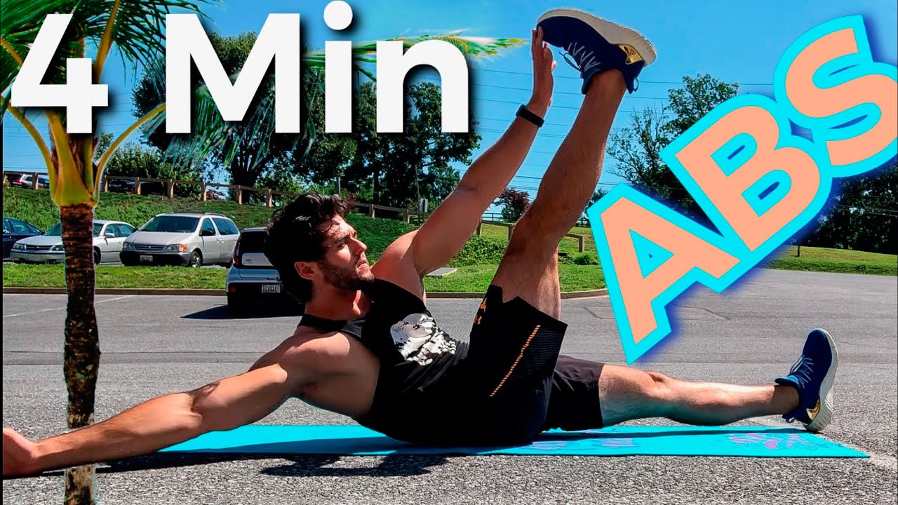 Tone Up Your Stomach at the Beach 🏝- 4 MIN ABS WORKOUT - YouTube