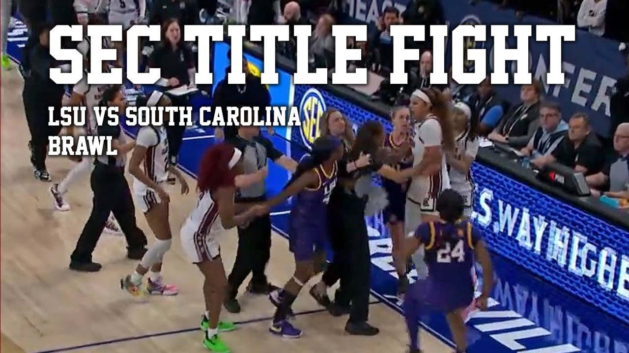 TITLE BRAWL: LSU v SOUTH CAROLINA END IN CHAOS!! - YouTube