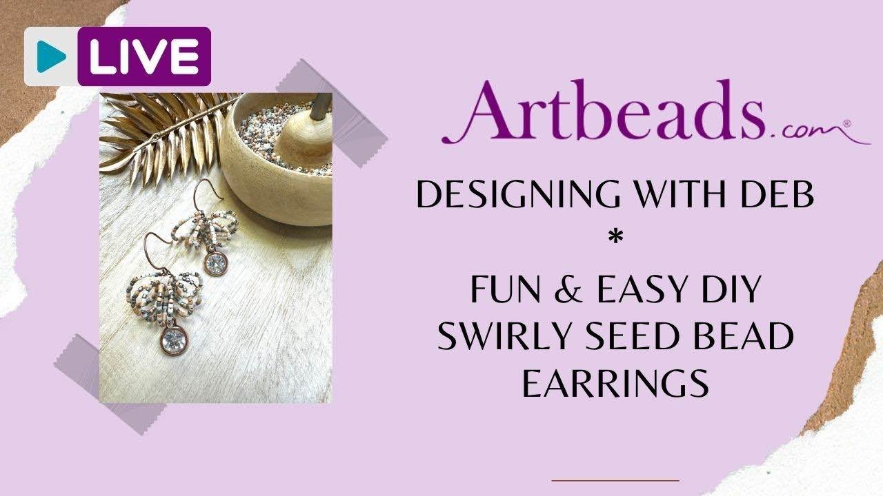 Designing with Deb: Fun and Easy DIY Swirly Seed Bead Earrings - YouTube