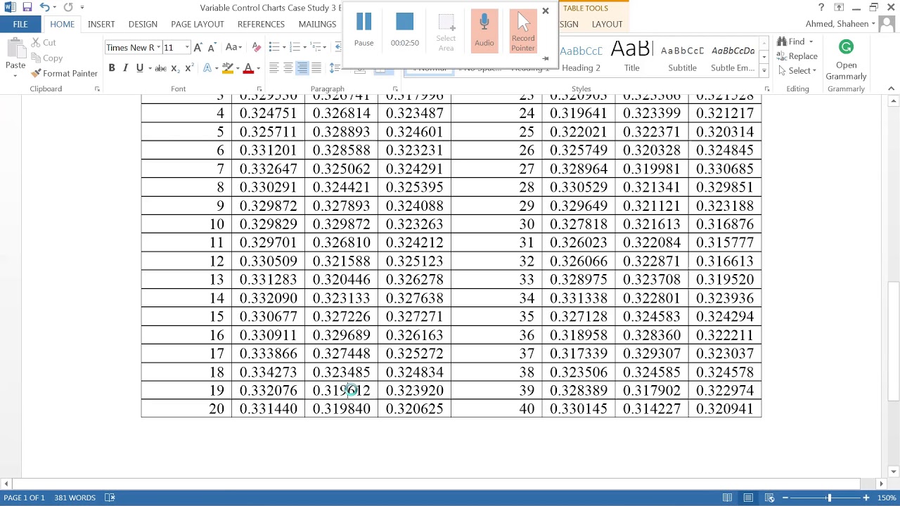Variable Control Charts Case Study 3 Engine Emission - YouTube