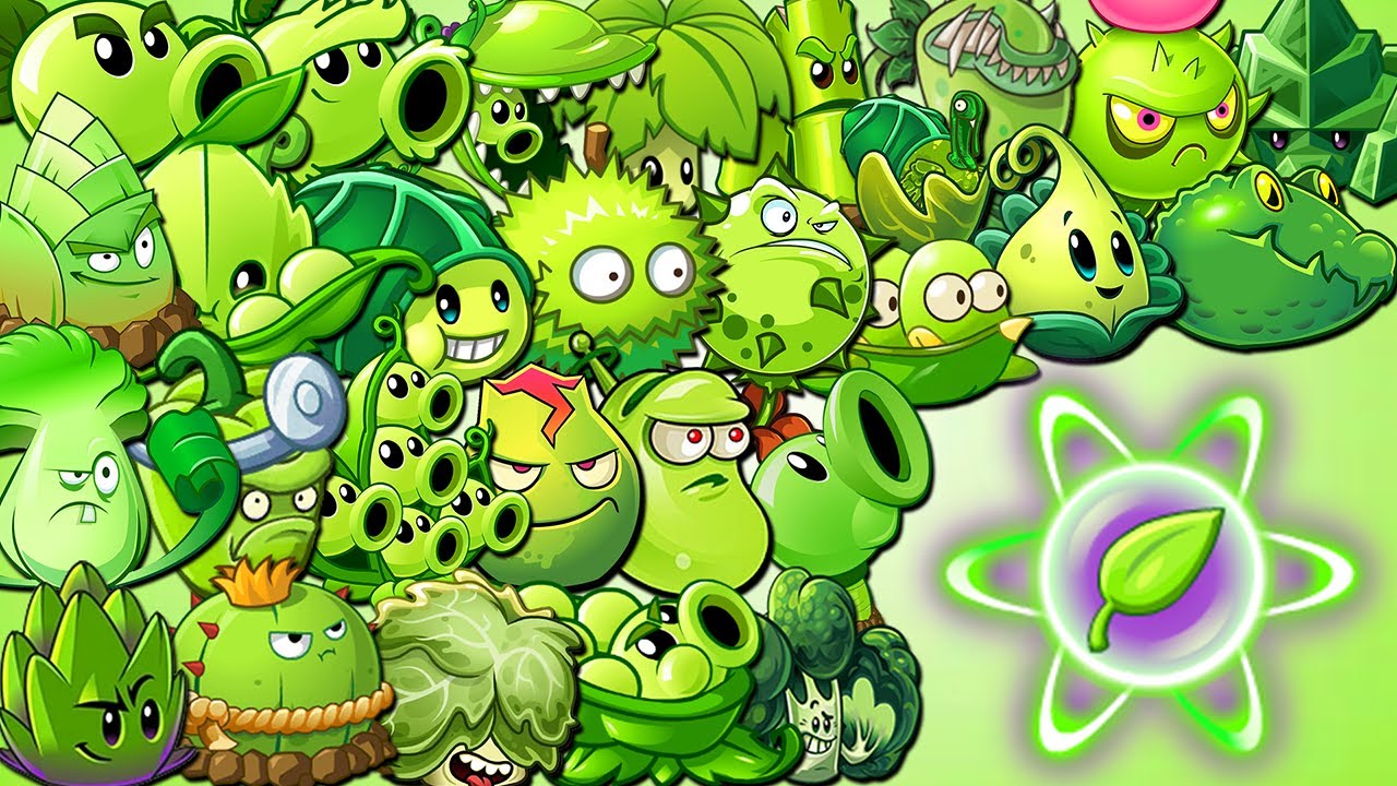 Plants vs Zombies 2 - All GREEN Plants Power Up vs Dr. Zomboss (PvZ 2 ...