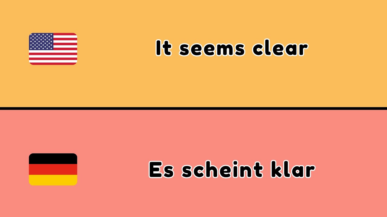 "It seems" Learn easy German for Beginners: A Simple english sentences ...