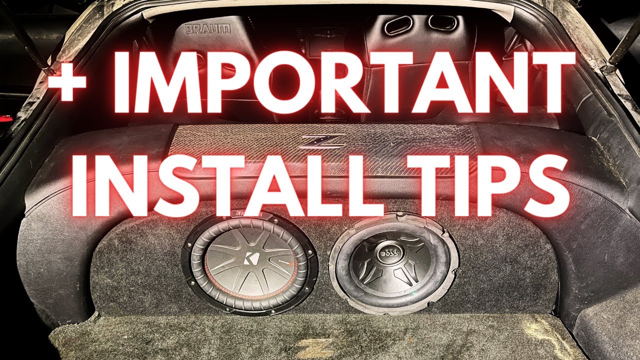 CUSTOM SUB BOX AND AMP INSTALL! (Kicker, Harmony) [350Z] - YouTube