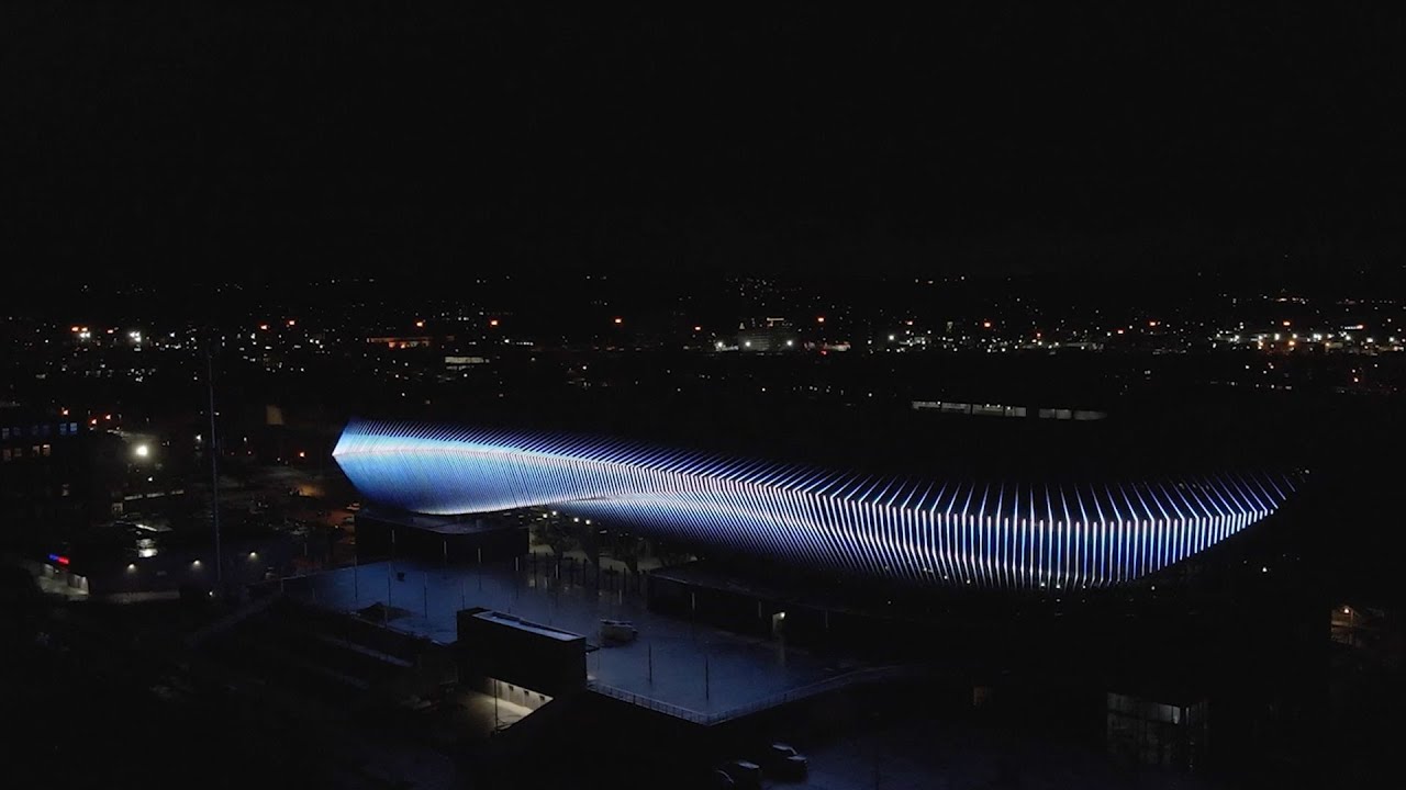 West End Stadium Fin Lighting - YouTube