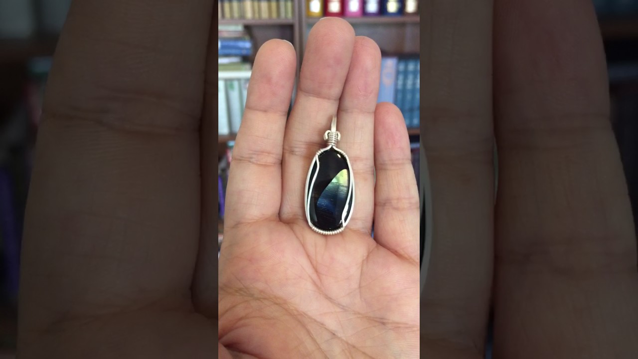 Fire obsidian pendant - Vines and Lines Jewelry - YouTube