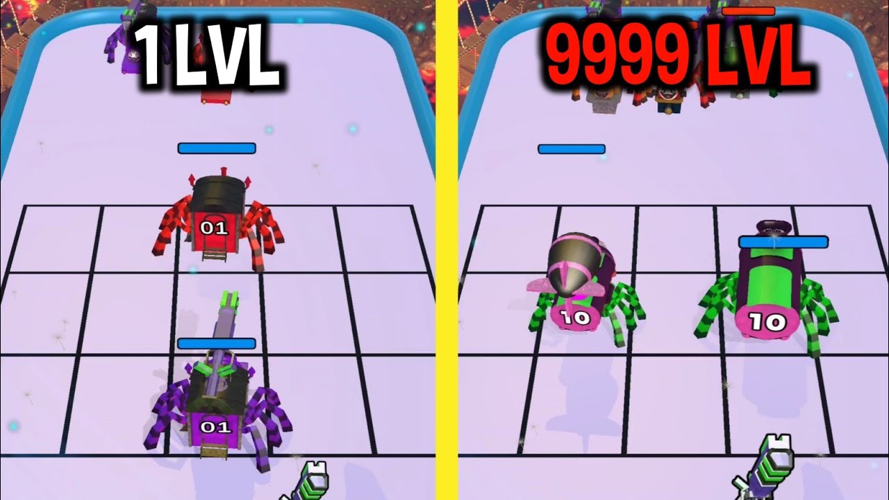 MAX LEVEL in Merge Train Spider Game - YouTube