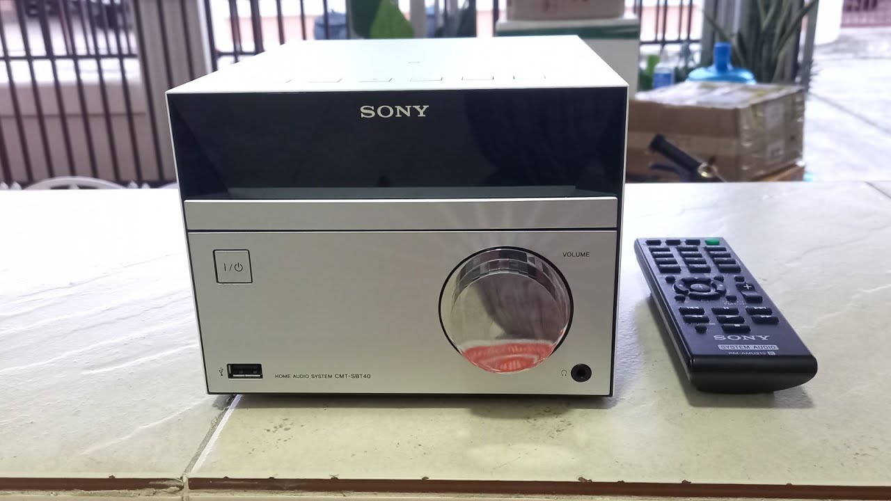 ทดสอบ เครื่องเล่น USB CD AUX บลูทูธ มีแอมป์ ในตัว SONY CMT-SBT40 - YouTube