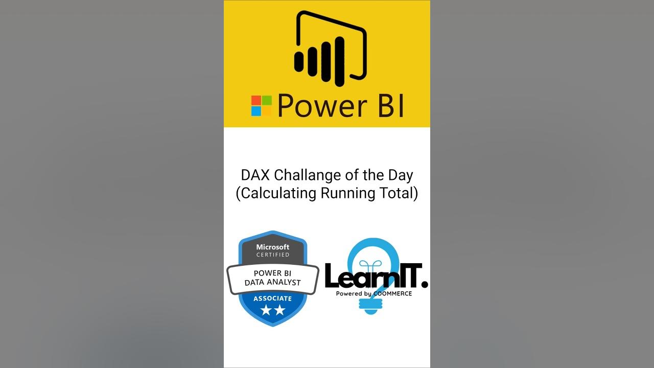 DAX Challenge of the Day(Calculating Running Total) | power bi | pl 300 | free power bi - YouTube