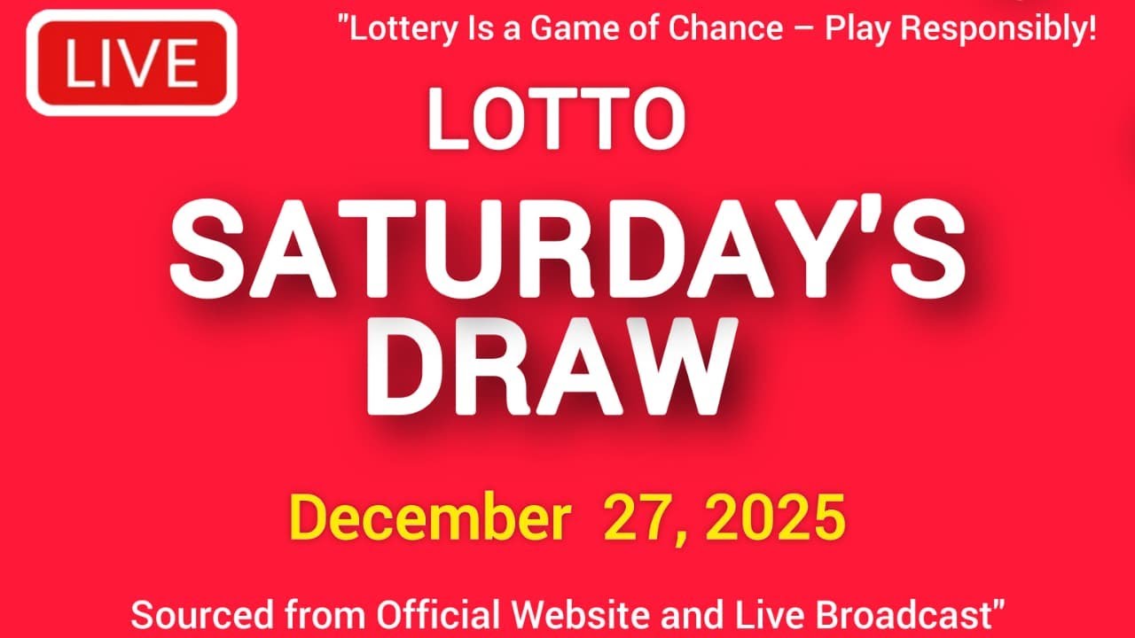 The National Lottery Lotto Draw Live results from Saturday 27 Dec 2025 ...
