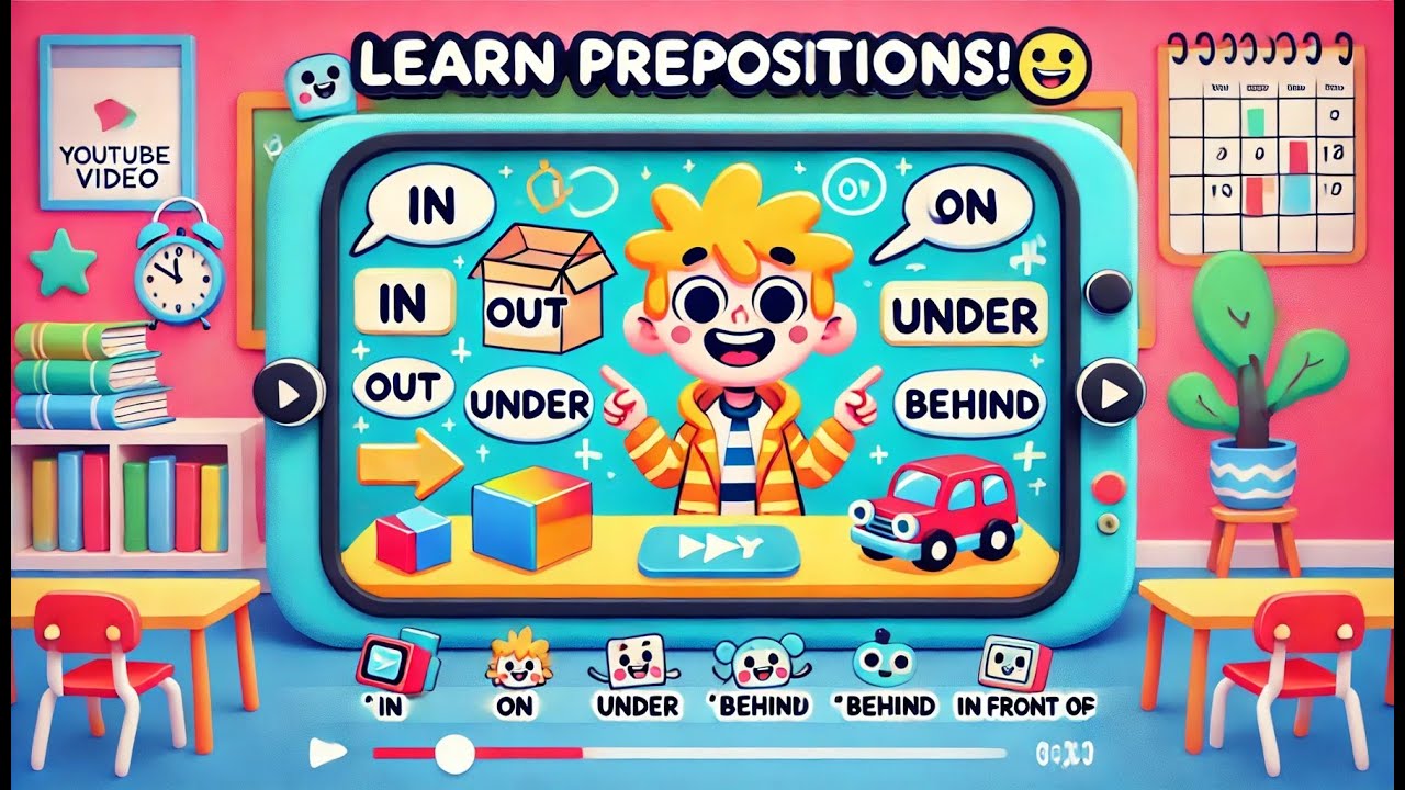 Prepositions in English for Kids PT1 - YouTube
