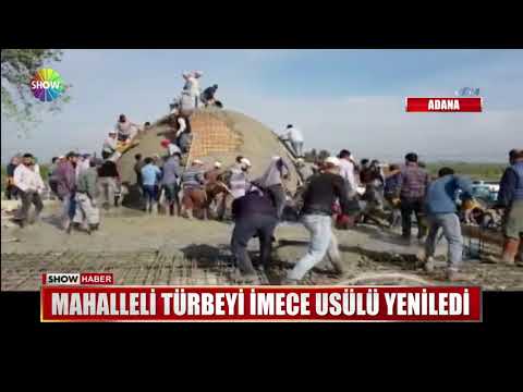Mahalleli türbeyi imece usülü yeniledi