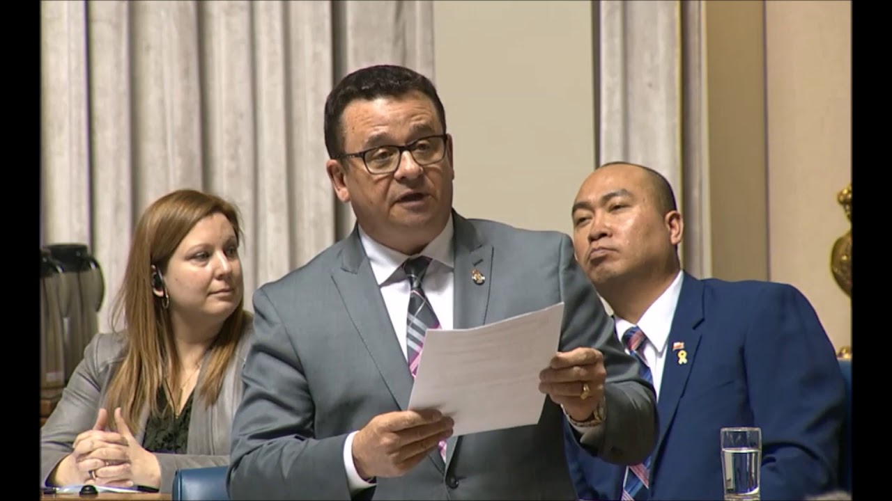 Jeff Wharton recognizes the Kiwanis Club of Gimli and District - YouTube