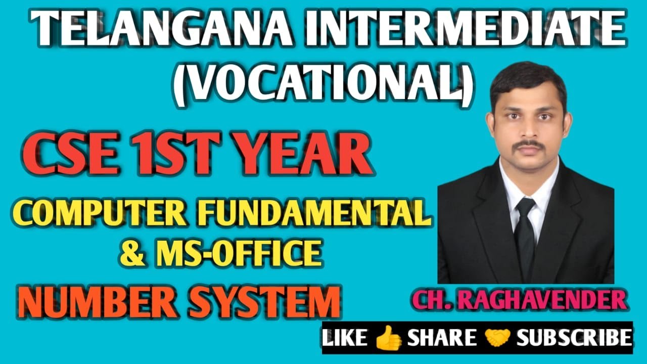 CSE 1ST YEAR || COMPUTER FUNDAMENTAL & MS-OFFICE || CHAPTER -1 ...
