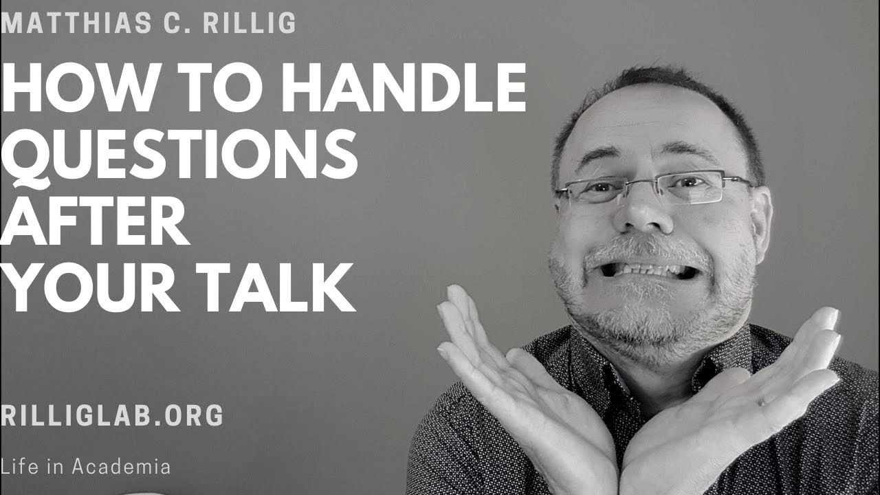 How to handle questions after your talk - 10 tips! #phdlife #phd - YouTube