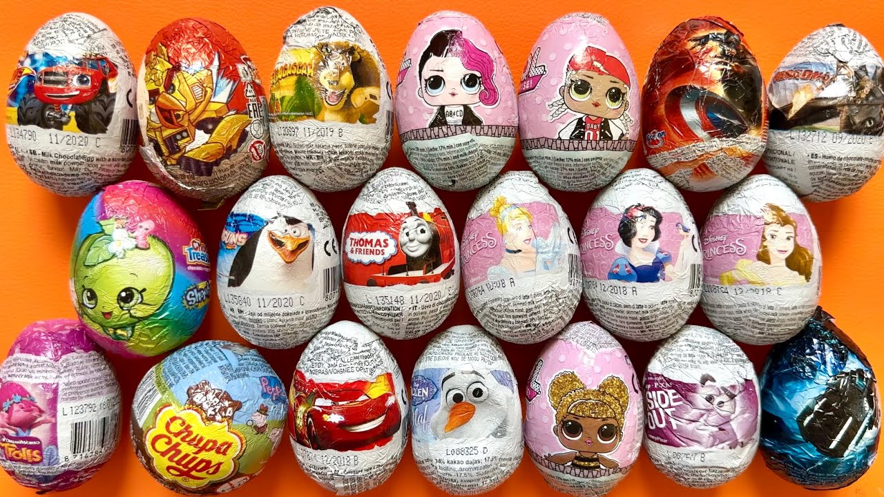 Asmr 20 chocolate eggs Unboxing surprises Oddly Satisfying Relaxing ...
