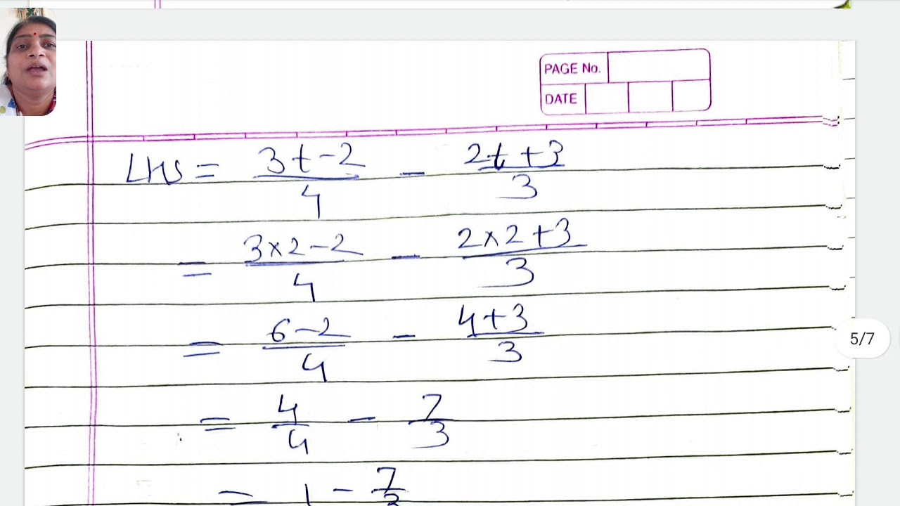 Class 8th Linear equations in one variable - Reducing equations to ...