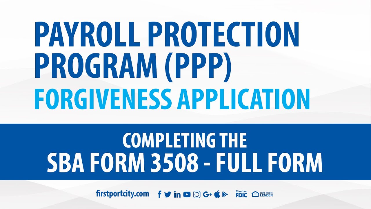 9 PPP App Process - Completing Form 3508 - YouTube