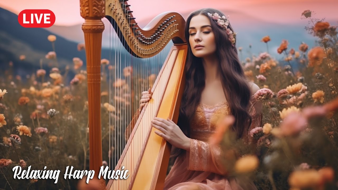 🔴 Relaxing Harp Music 🌿 Heavenly Harp Music 🌿 Hallelujah Cover - YouTube