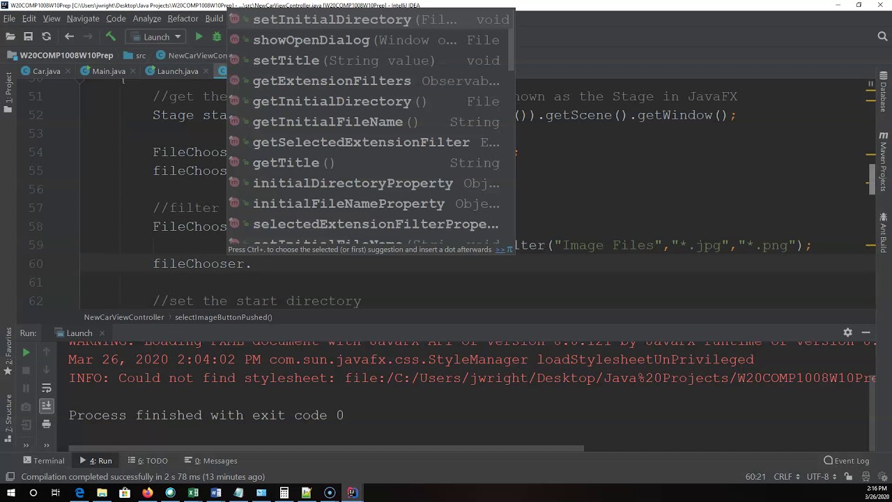 FileChooserAddExtensionFilter - YouTube