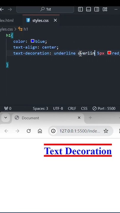 Css Text Decoration ππ§βπ» Codewithimraan Css Shorts Youtube