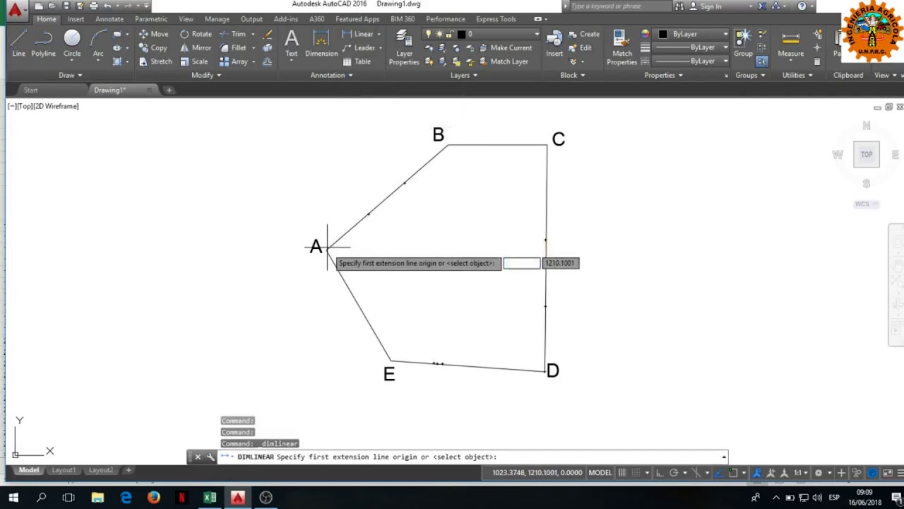 DIBUJAR UNA POLIGONAL CON COORDENADAS UTM - REPASO DE CLASENº01 - YouTube