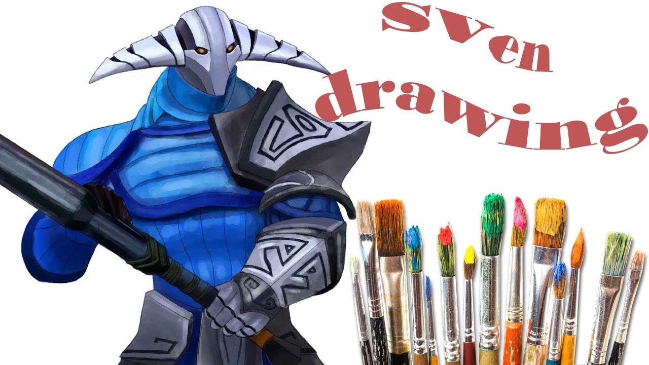 Dota 2 Drawing | How to Draw Sven |step by step Drawing - YouTube