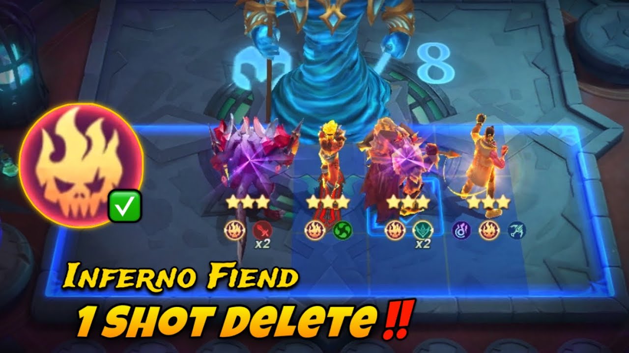 MOST DANGEROUS GAMEPLAY IN MAGIC CHESS ‼️ THARZ SKILL 3 INFERNO FIEND ...