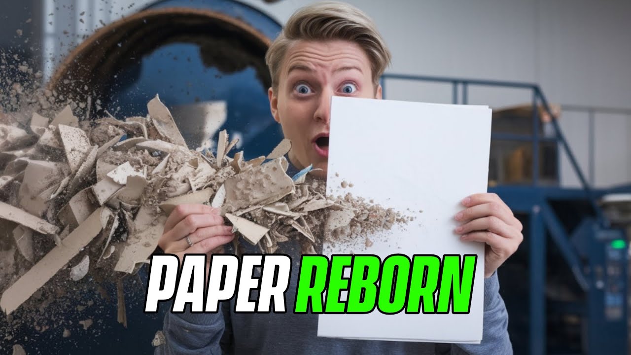 Transforming Used Paper Into New Paper - YouTube